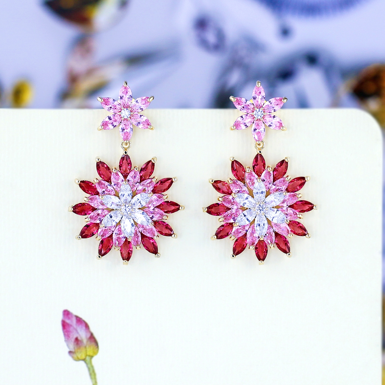 Casual Gold Plated Dangle Earrings with Beautiful Craftmanship