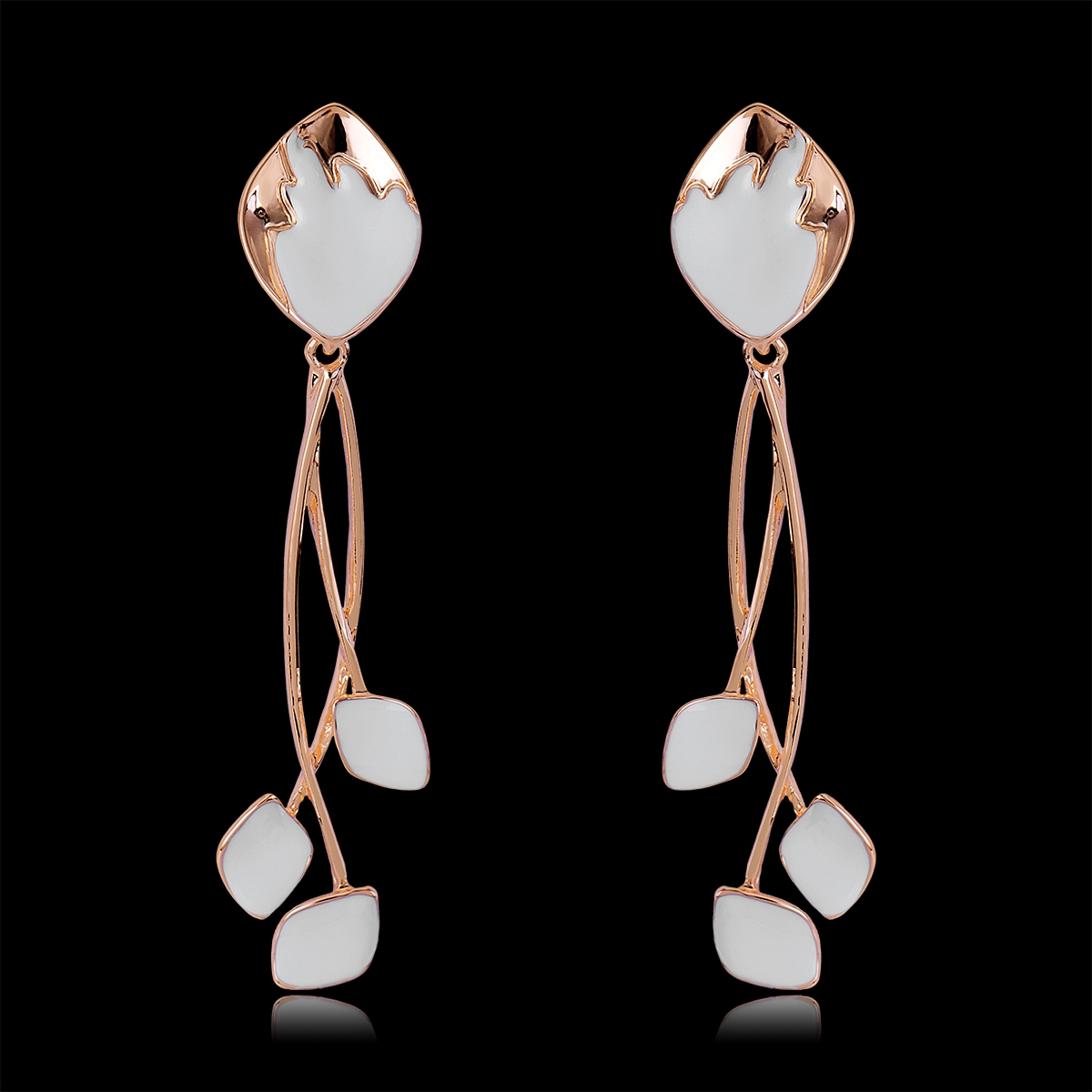 Unusual Casual Enamel Dangle Earrings