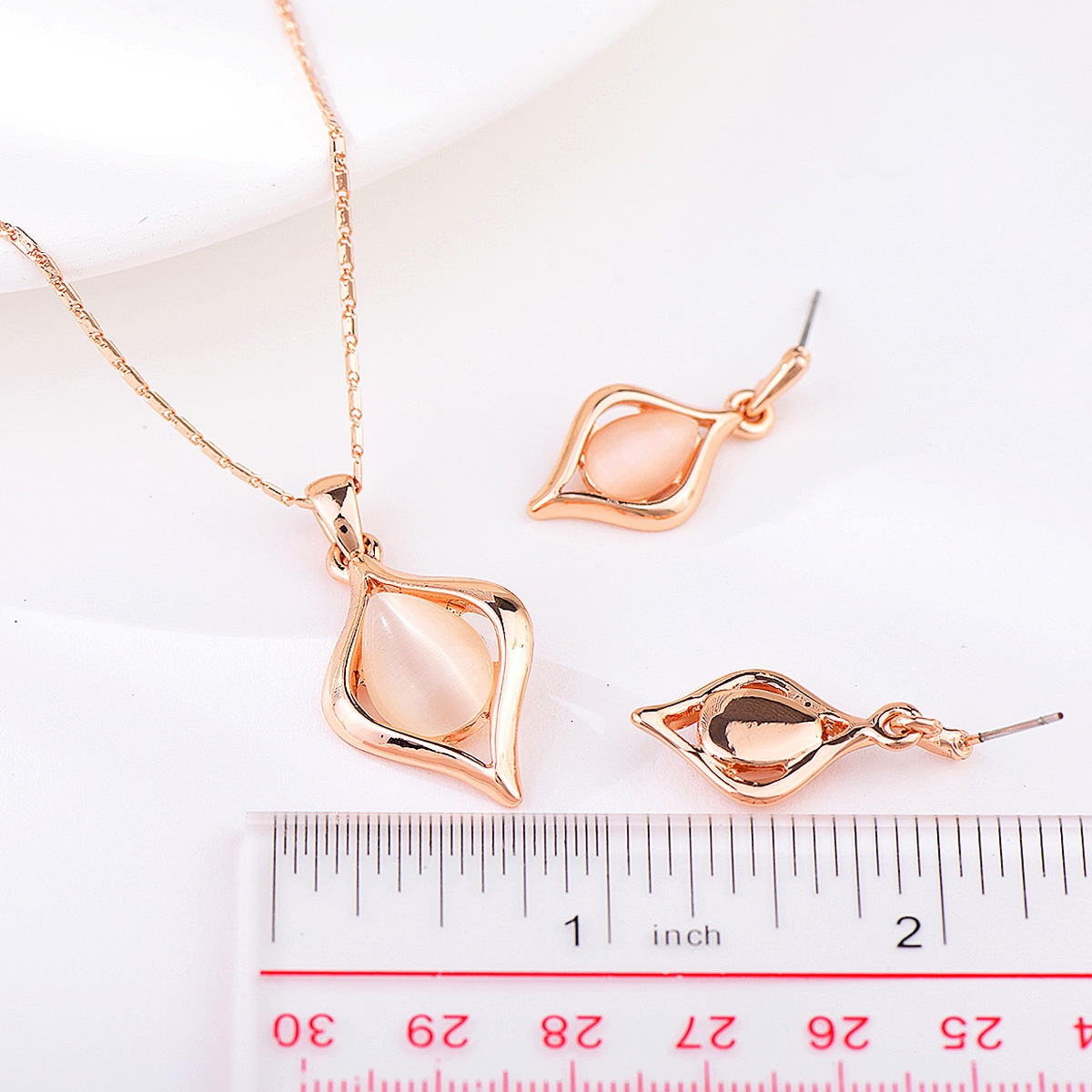 Hypoallergenic Gold Plated Small 2 Piece Jewelry Set with Easy Return